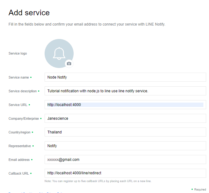 สร้างการแจ้งเตือนด้วย Node เข้า LINE ผ่าน LINE Notify